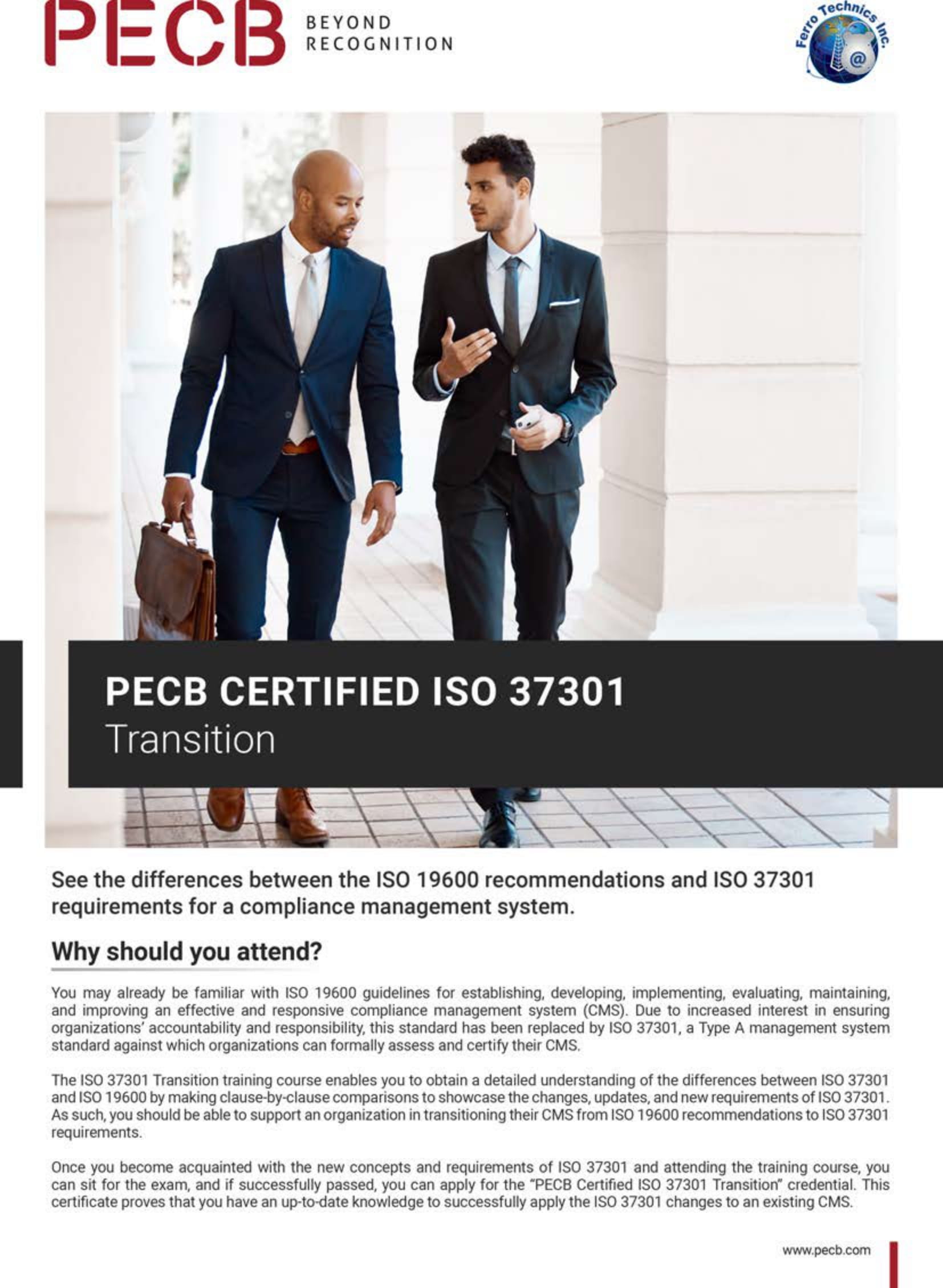 ISO 37301 Transition Certification | Ferro Technics Inc.